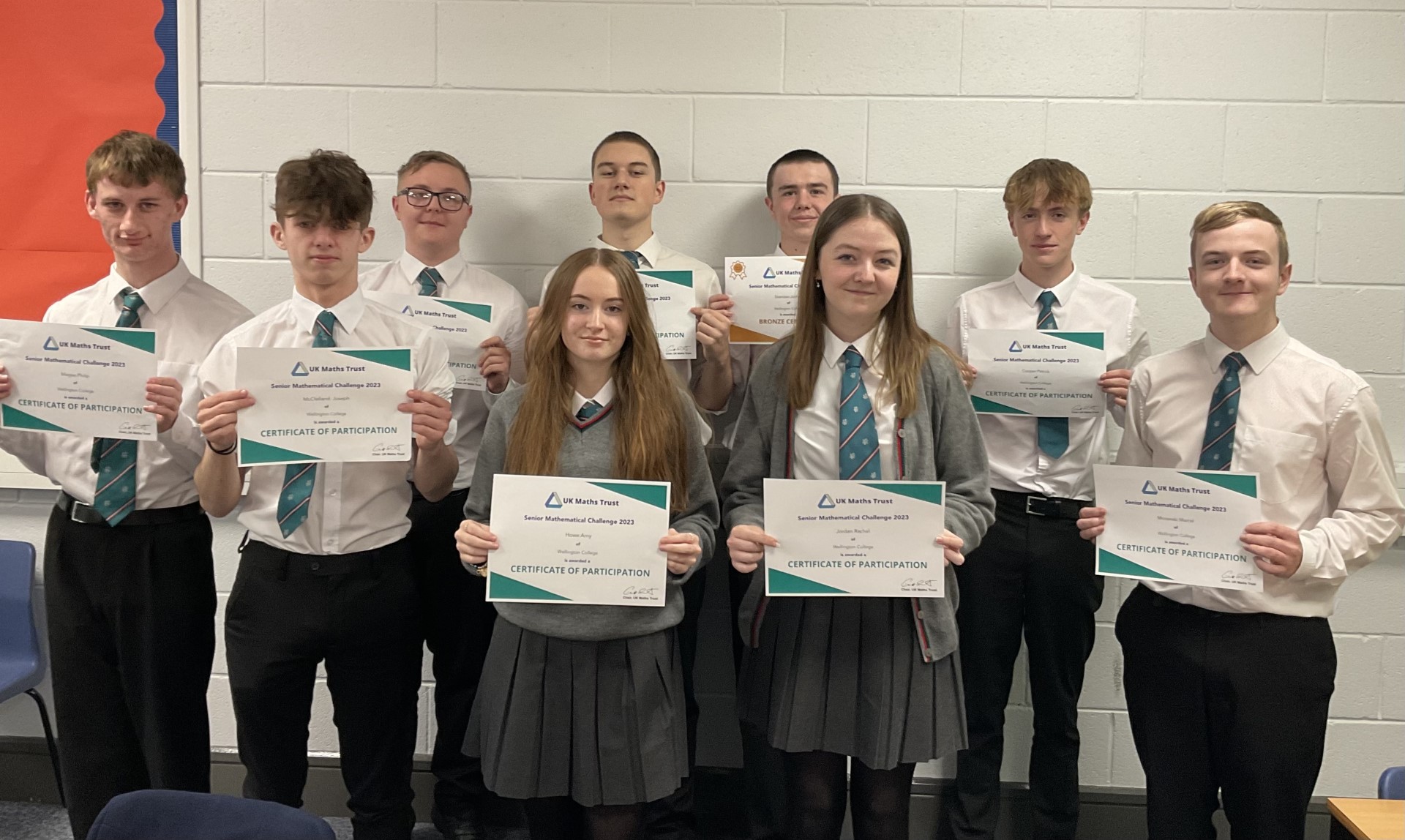 Maths Department Student Success - Wellington College Belfast