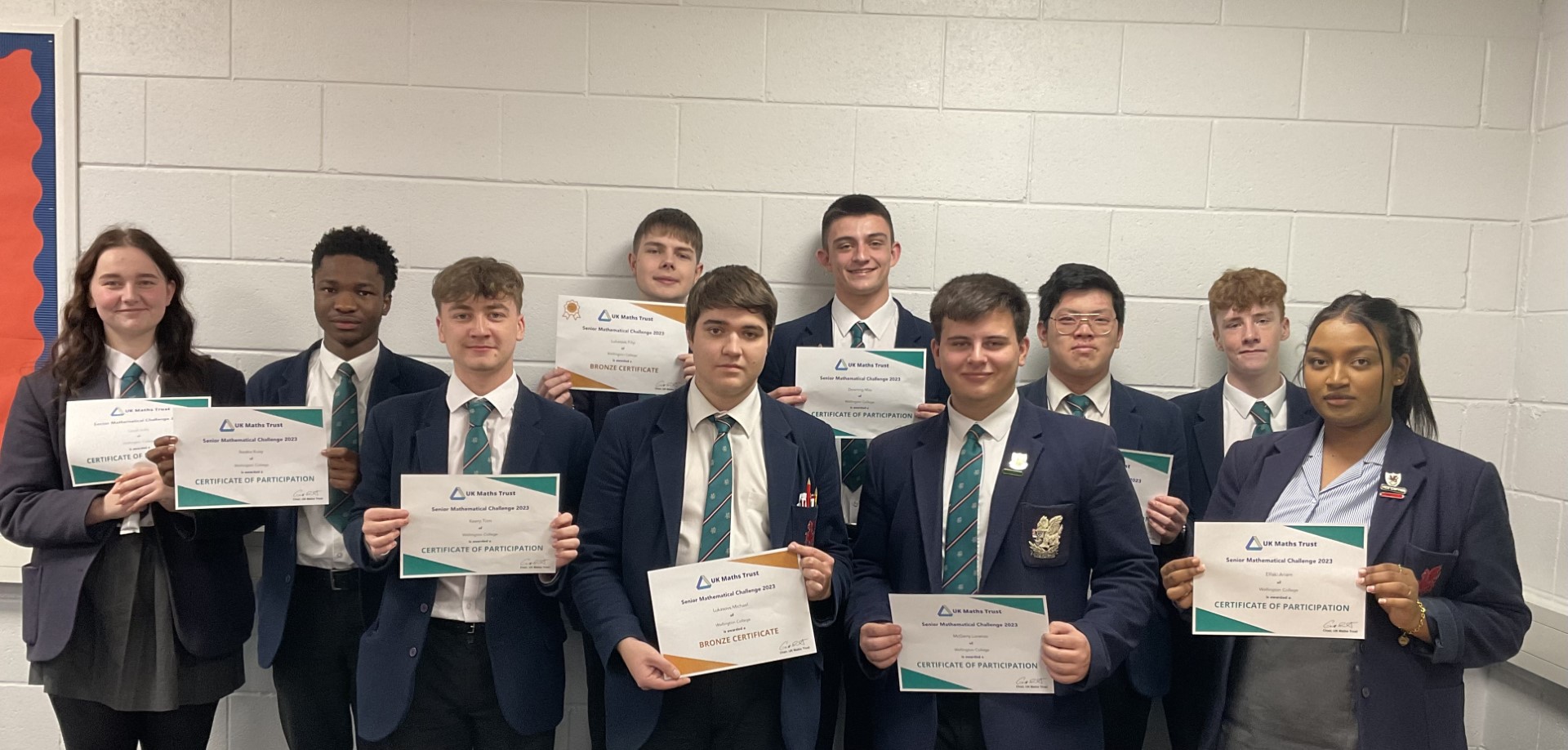 Maths Department Student Success - Wellington College Belfast